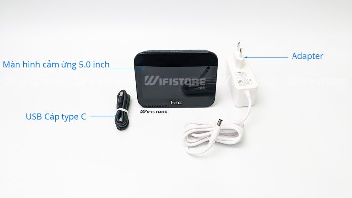 HTC Hub WiFi 5G tốc độ 2.63Gbps, tải 20user, màn hình 5.0 inch